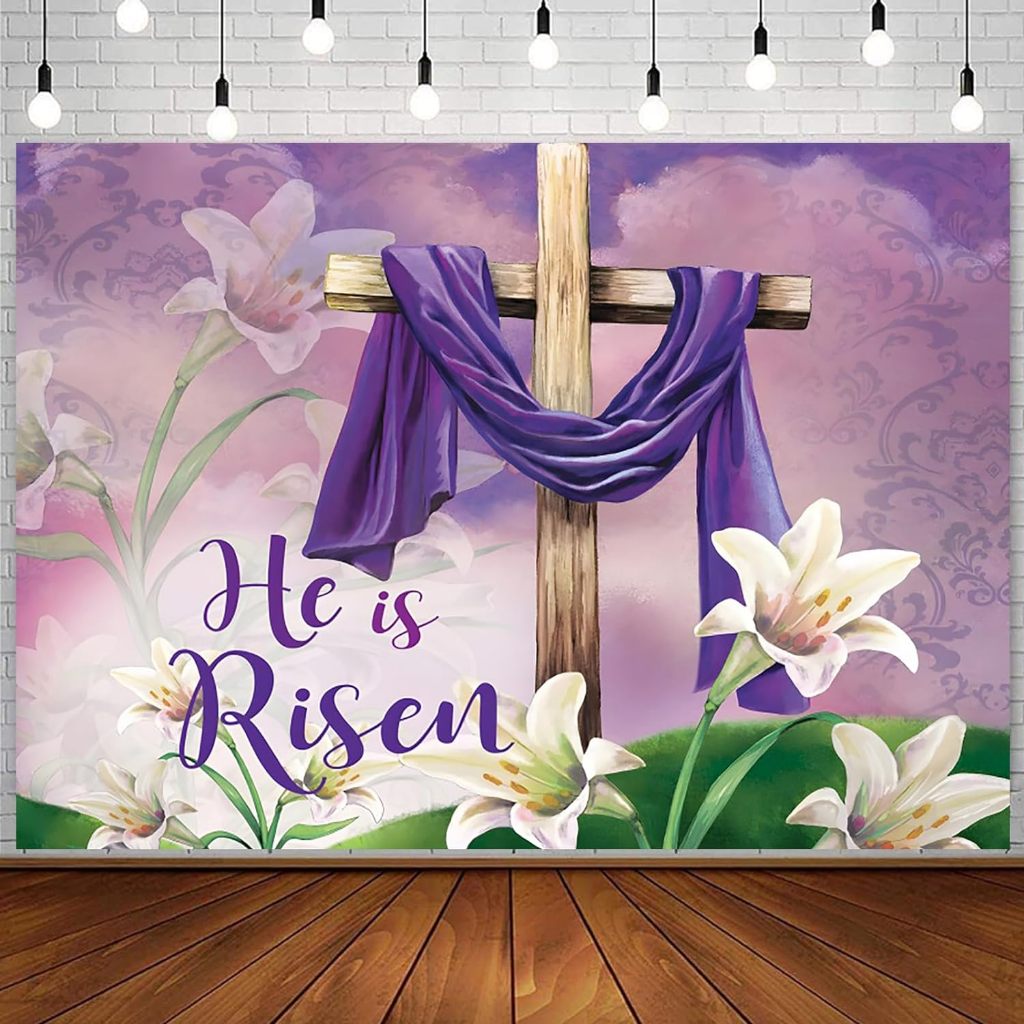 7x5ft Easter He is Risen Photography Backdrop Jesus Resurrection Cross ...