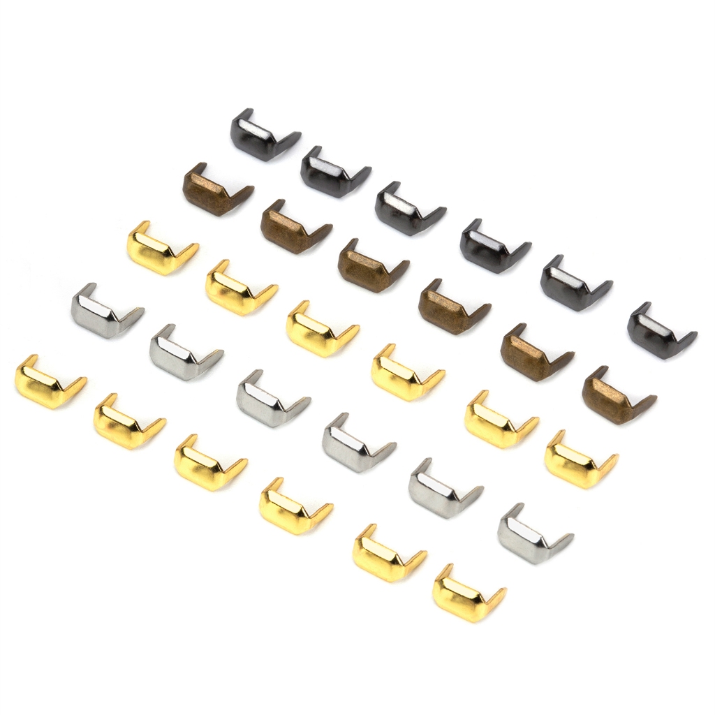 WUTA Solid Brass Leather Staples Belt Loops Fastener Holder Strips ...