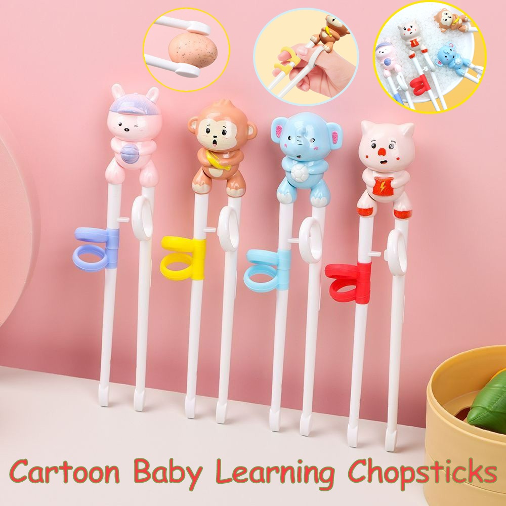Kids Chopsticks Cute Monkey Rabbit Elephant Animal Shape Child Training ...