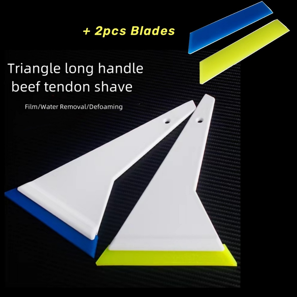 Car Film Tool Scraper Solar Film Triangle Beef Tendon Scraper + Replace ...