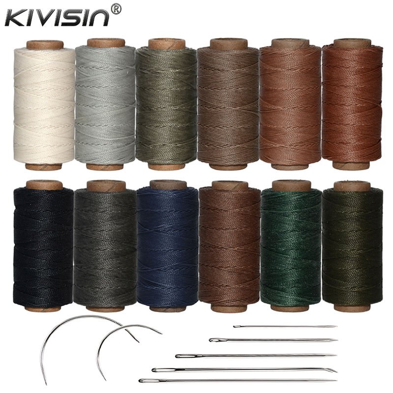 12 Colors Leather Sewing Round Waxed Thread 0.55mm Hand Sewing ...