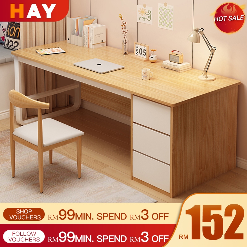 Study Table Meja Belajar Study Desk With Drawer Computer Study Table ...