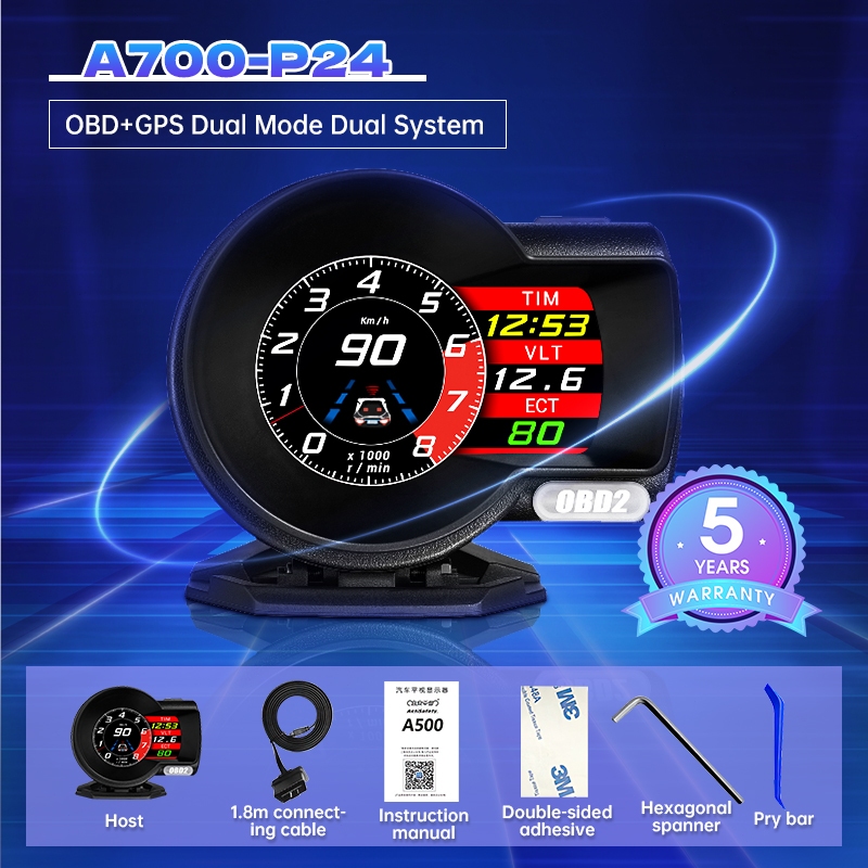 🔥10 Year Warranty🔥OBD Meter Gauge Meter P6 OBD Meter Car GPS Alarm ...