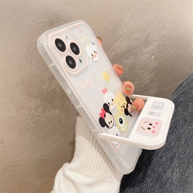 Glitter Disney cartoon cute Invisible Bracket For Samsung Galaxy S22 ...