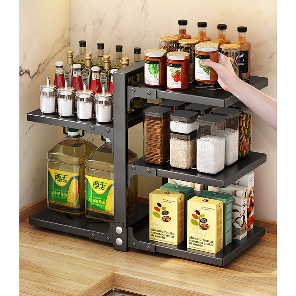 5-Tier Adjustable Saucepan Rack Pots and Pans Organizer Rack for ...