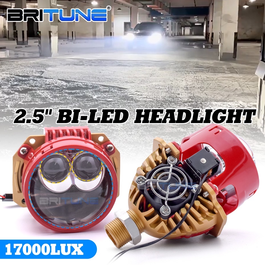 17100lm Hyperboloid Bi LED Lens Projector Headlamp 2.5" H4 LED ...