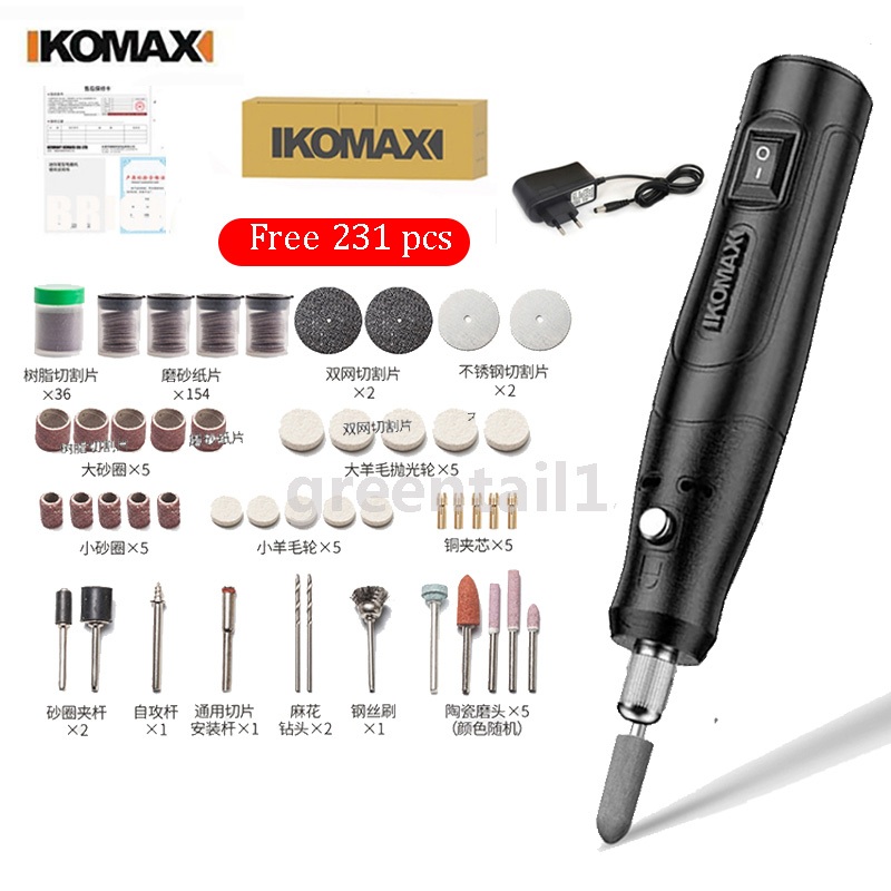 Komax 231Pcs Mini Drill Rotary Tool & Dremel Grinding, Carving ...