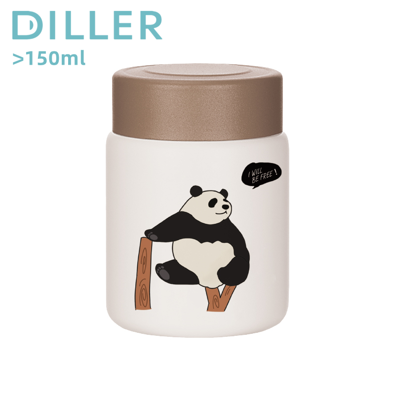 Diller 150ml Mini Food Jar Thermos Bottle Stainless Flask Panda Food ...