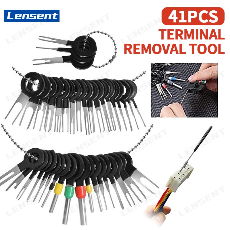 Lensent 41Pcs Wire Terminal Removal Tool Cable Connector Crimp Pins Extractors Hand Tool Plug ...