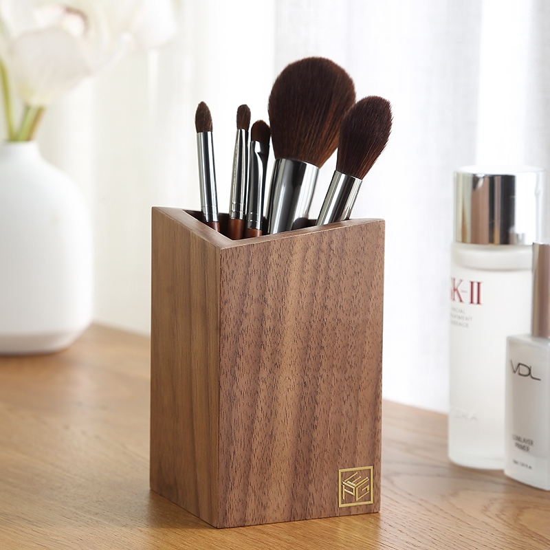 CASEGRACE Wooden Makeup Brush Cosmetics Beauty Tool Set with Bag ...