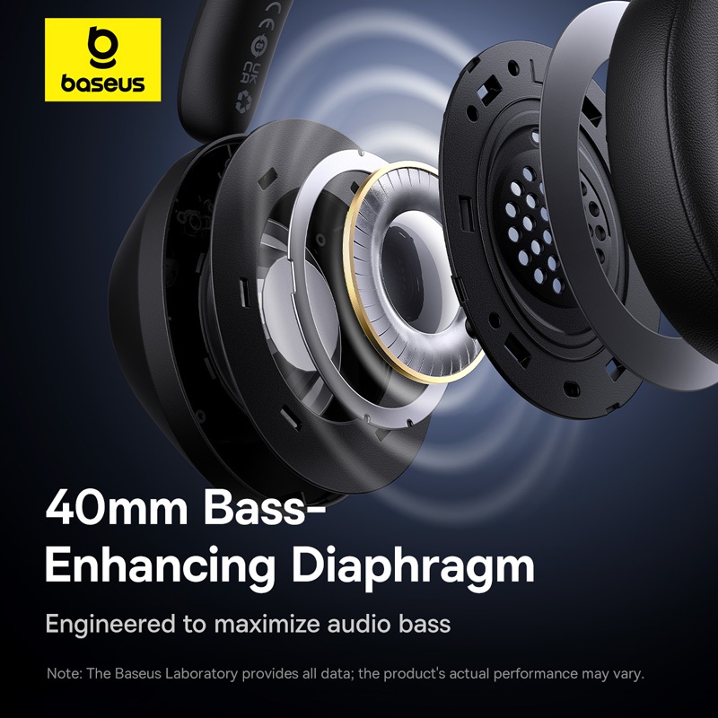 Baseus Bass 30 Max Bluetooth Headphone V5.3 Connectivity -30dB Passive ...