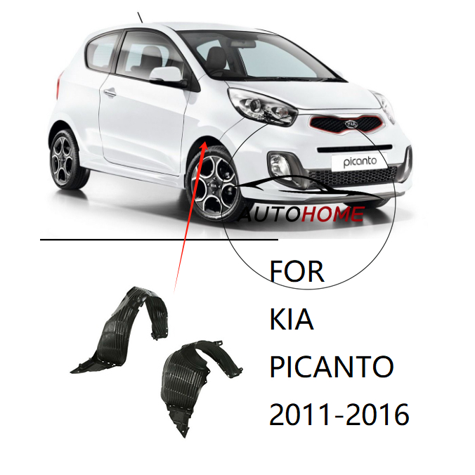 Front Fender Liner FOR KIA PICANTO 2011 2012 2013 2014 2015 2016 Front ...