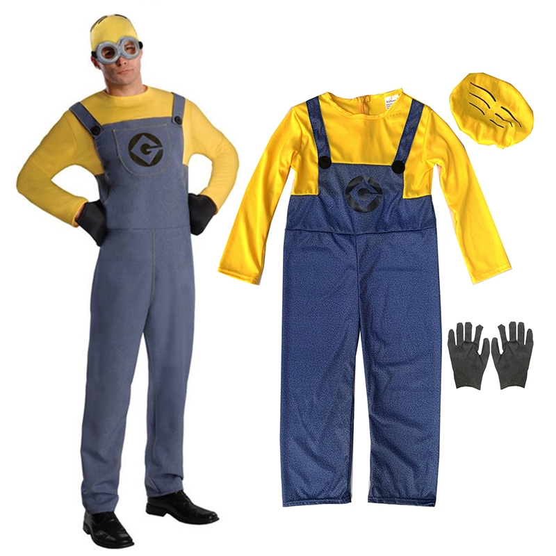 Minion Costumes Jumpsuit Despicable Me Dress Up Cosplay Party Clothing ...