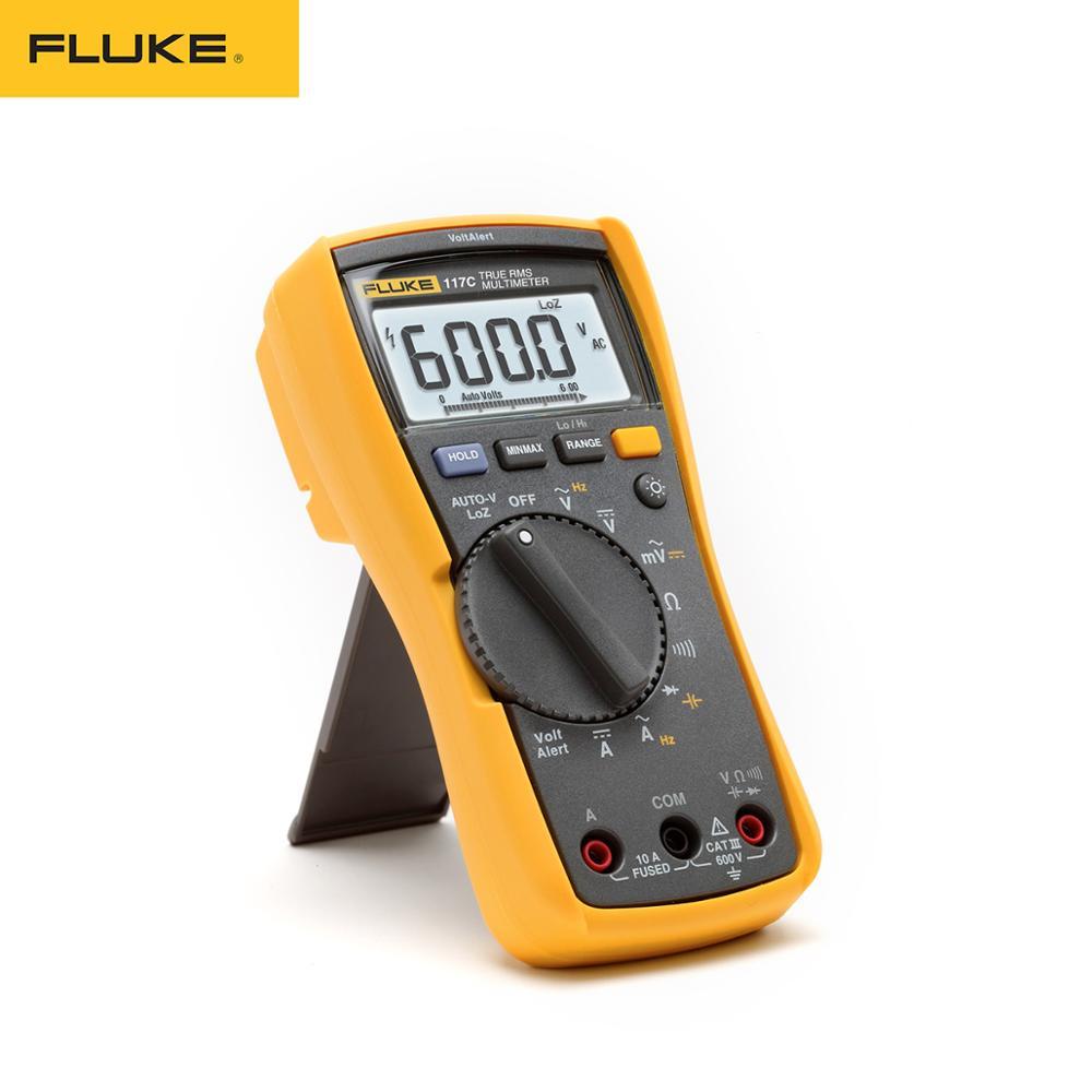 Fluke 117C True RMS Auto-Voltage Digital Multimeter with AC/DC Current ...