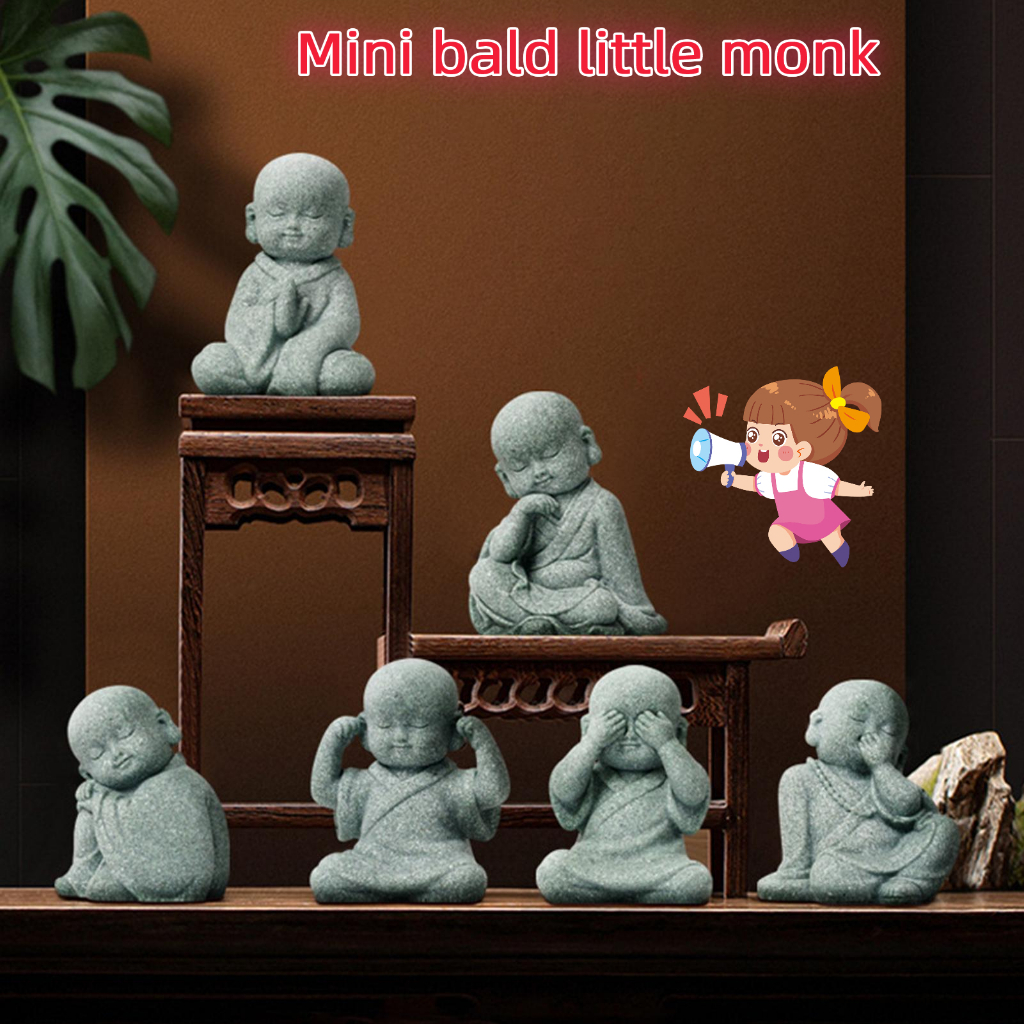 Little Monk Statue Buddha Statue For Kids Cute Resin Little Monk ...