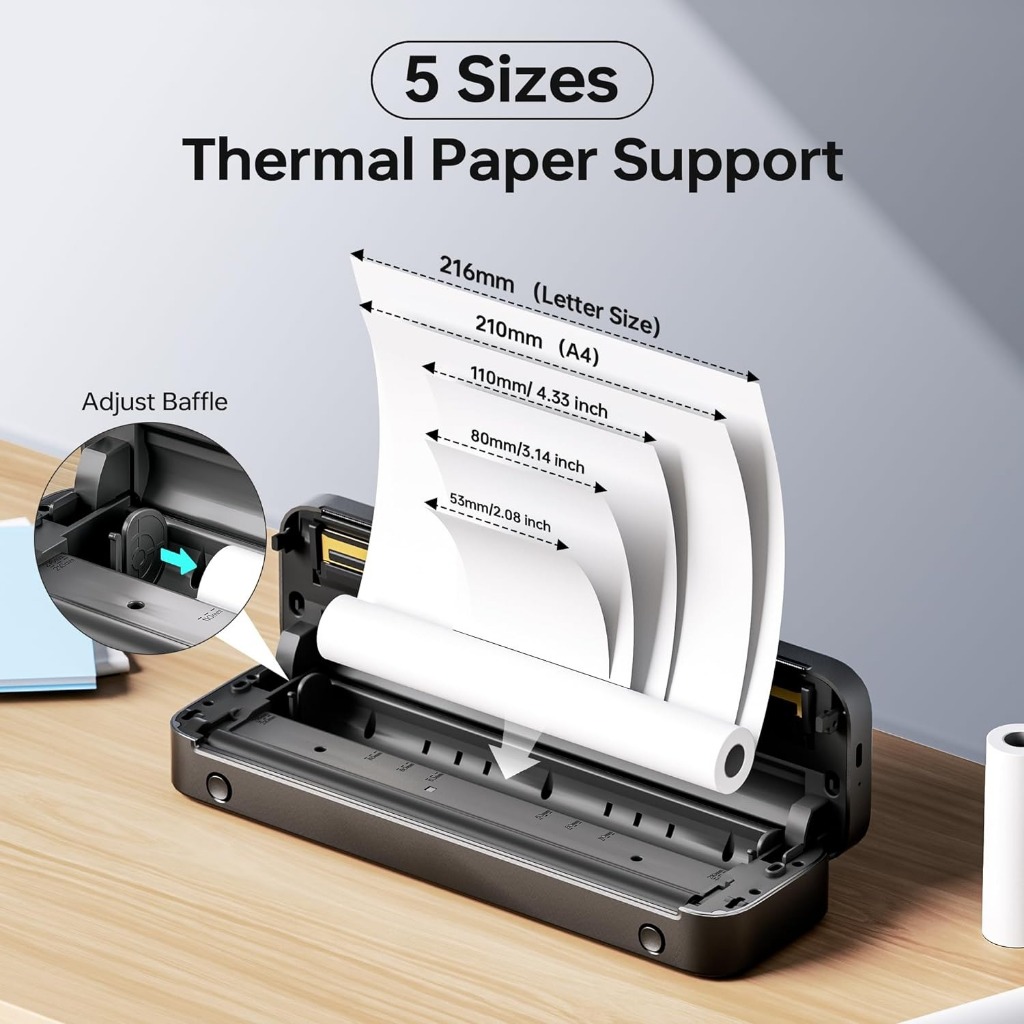 Phomemo M832 Portable A4 Thermal Printer,300DPI Wireless Bluetooth ...