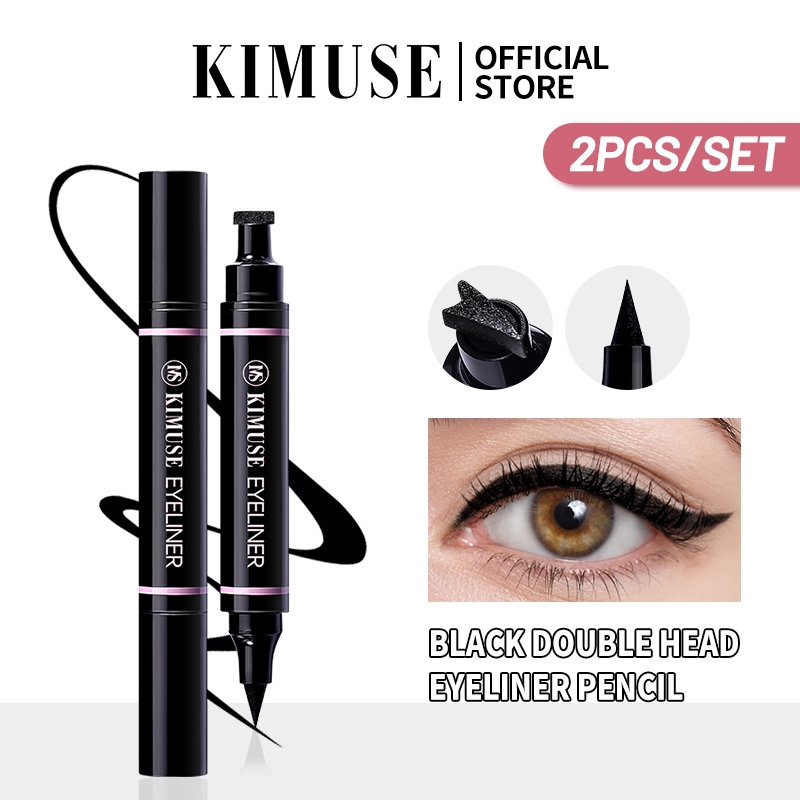 Kimuse Black Double Head Waterproof Eyeliner Pencil Eye Makeup(2 Pcs ...