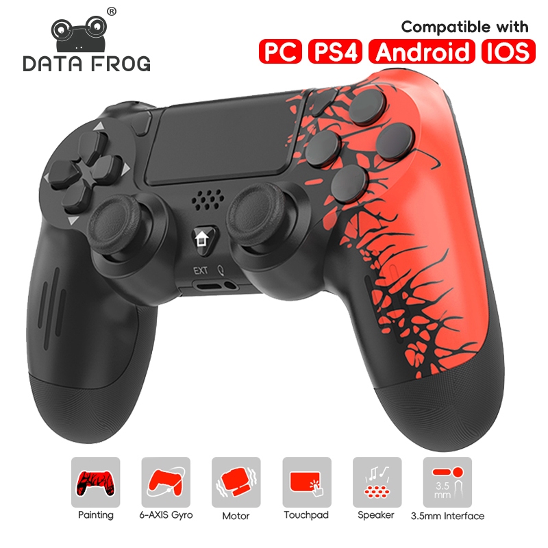 Data Frog Spide Controller for PS4 Wireless Control Joystick for PC Android Gamepad for PS4 Pro ...