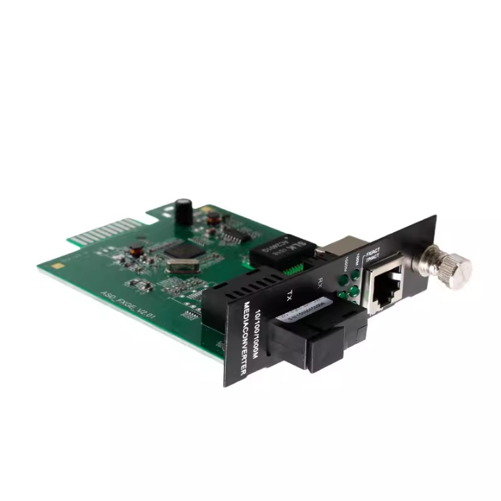 Gigabit Single Mode Single Fiber Card Type Transceiver SC Interface ...