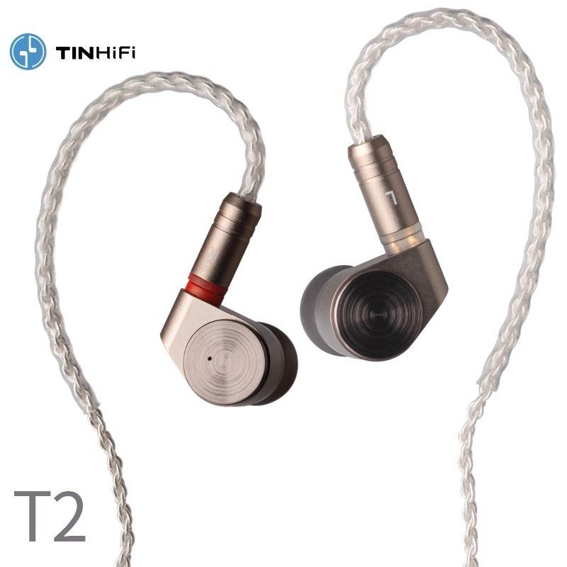 TINHIFI T2 DLC Dual 10mm DLC Dynamic Driver In-Ear Earphones 0.78mm 2Pin 5N 8-core silver-plated ...