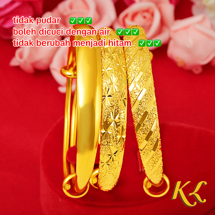 【Free Shipping】Adjustable Bracelet for Woman, Gelang Titanium Fashion ...
