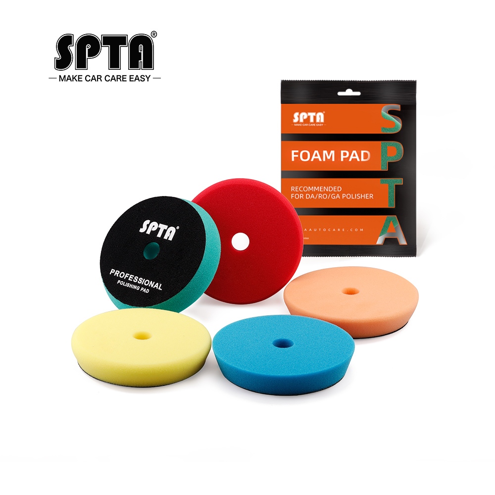 SPTA 3"(80mm)/5"(125mm)/6"(150mm) Flat Car Buffing Polishing Pads For ...