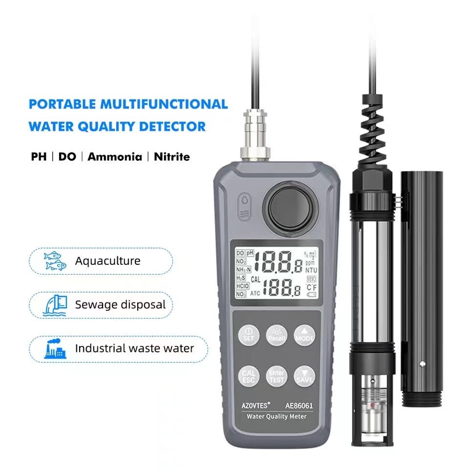 AZOVTES AE86061 Multiparameter DO/PH/Temp/Ammonia/Nitrite Dissolved ...