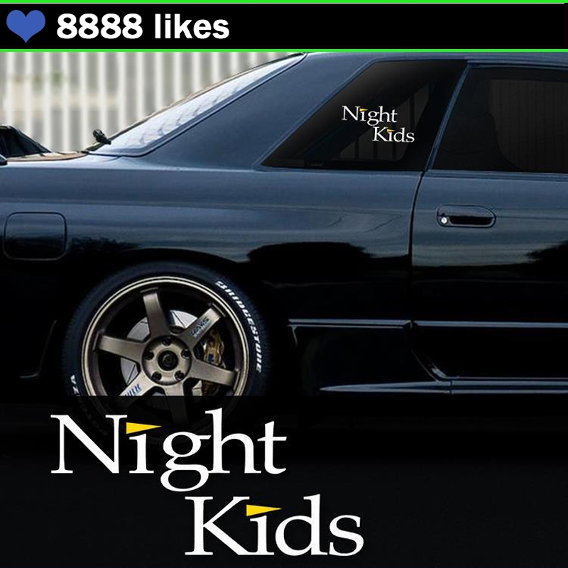 Initial D NIGHTKIDS JDM Reflective Motorcycle Car Styling Stickers ...