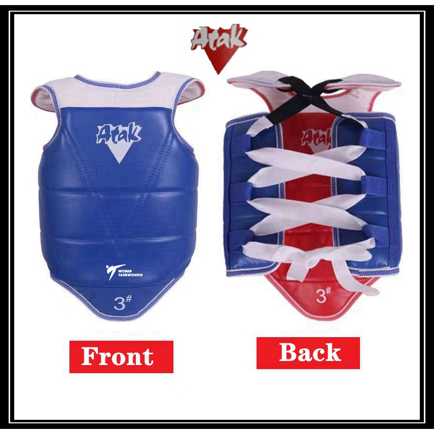 Taekwondo Vest Chest Protector（Red and Blue Two in One Dual use ...