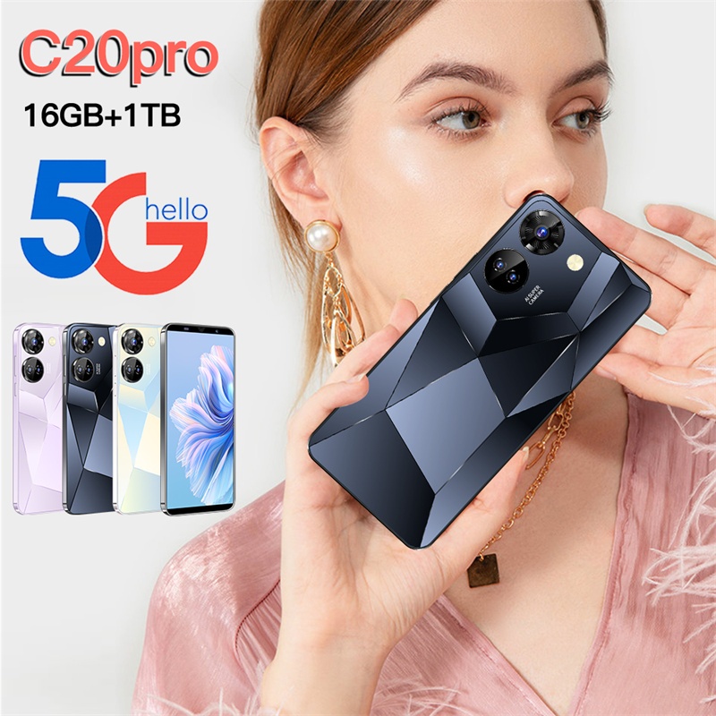 Handphone C20Pro 8GB+256GB 6.0inch Full Screen Smartphone 5G Telefon ...