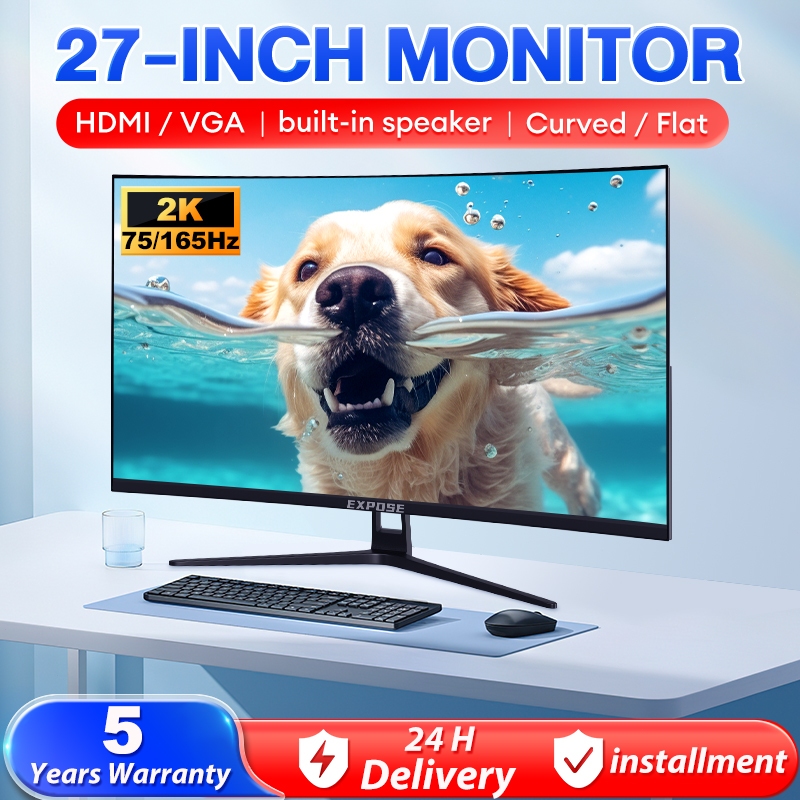 Monitor PC 27 165HZ Inch Curve Monitor Gaming Monitor 75HZ EXPOSE Murah ...
