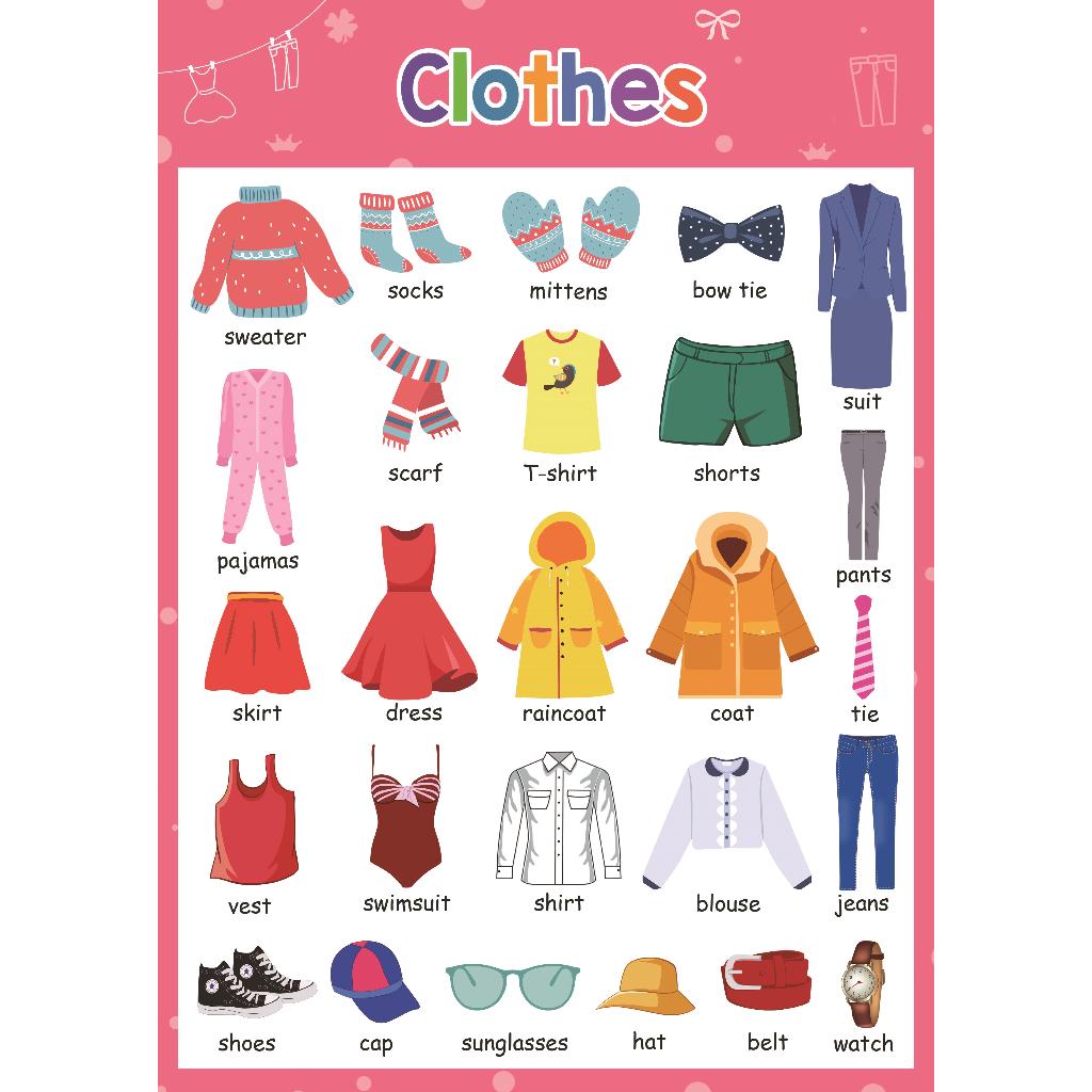 Educational Posters English Classified Words Children's Classroom ...