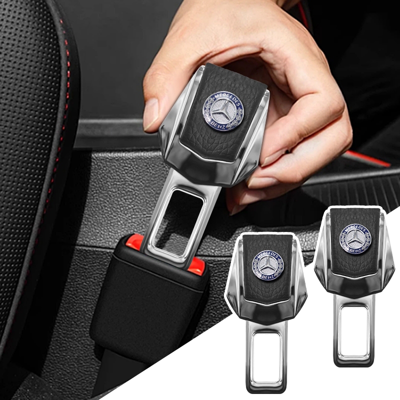 1pcs/2pcs Metal Car Safety Buckle Lock Car Logo Seat-belt Alarm Warning ...