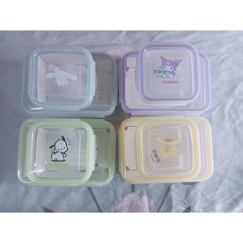 Miniso Kuromi, pochacco,cinnamoroll,pompompurin Lunch box 300ML/900ML ...