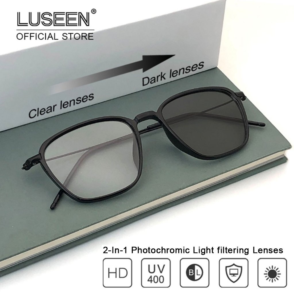 LUSEEN Eyeglass Photochromic Eye Glasses Anti Rad Eye Glass For Woman ...