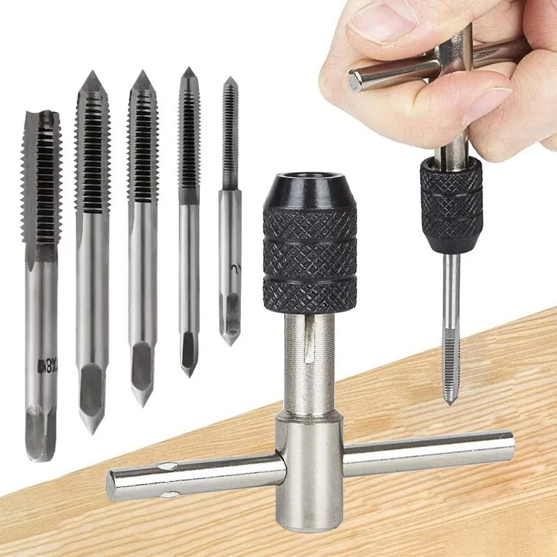 Professional T-type Drill Wrench Hand Tapping Tools Machine Screw ...