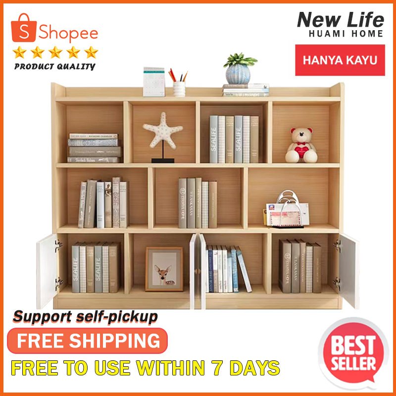 hanw integrated free combination Bookcase hanw grid cabinet with door ...