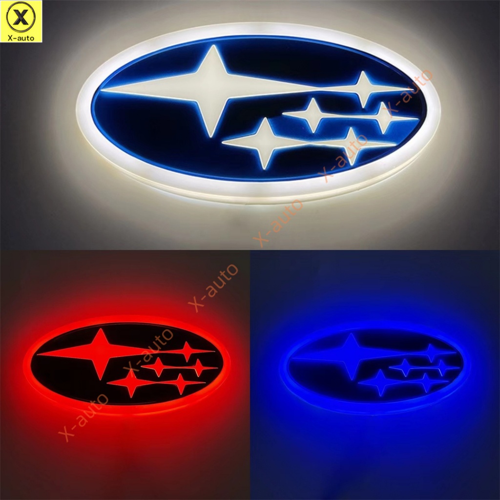 4D Car LED Emblem Logo Badge Compatible with Subaru - Fits Front or ...