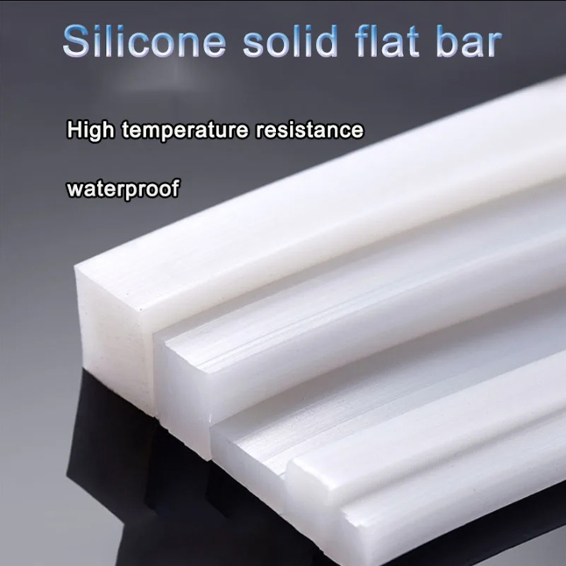 Solid Silicone Rubber Sealing Strip White High Temperature Resistant Waterproof Silicone Strip ...