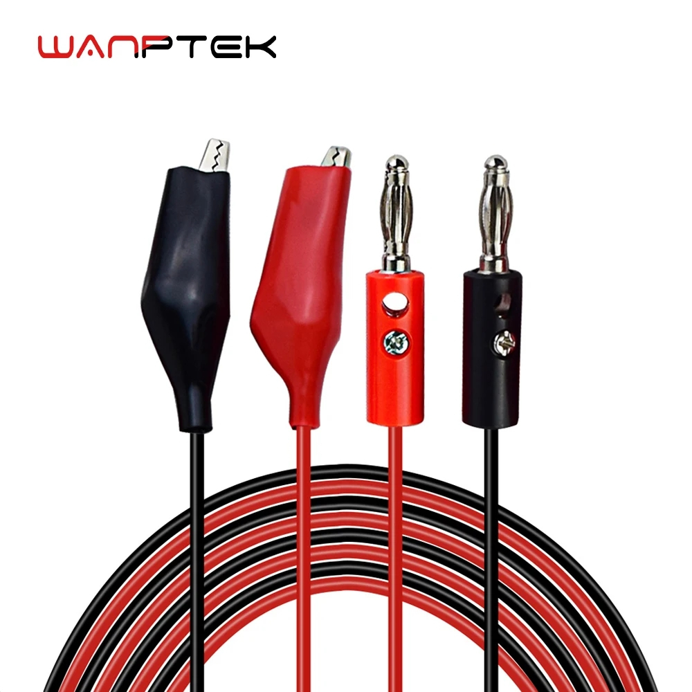 Crocodile clips Wanptek 85CM Test lead Wire Line electrical Voltage ...