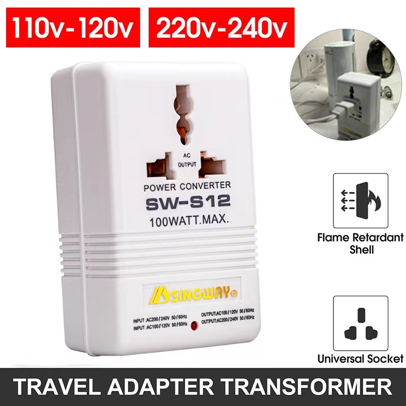 SINGWAY 100W 110V/120V to 220V/240V StepUp&Down Voltage Converter ...