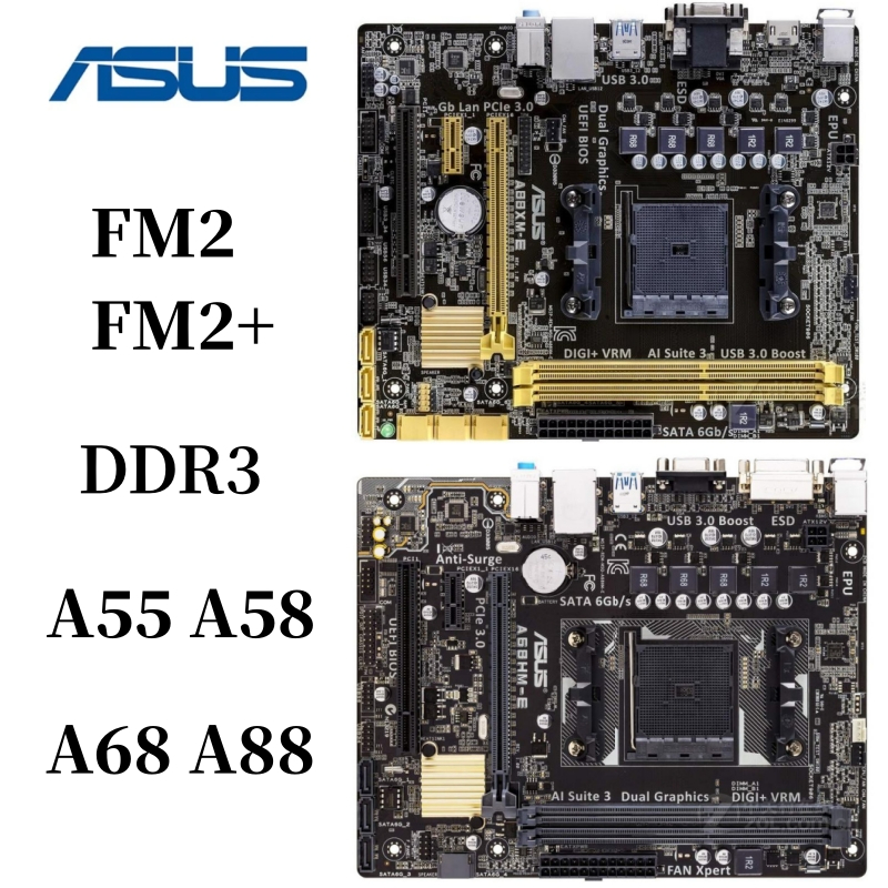 ASUS FM2+ Motherboard A55BM-E/A68HM-E/A58M-K/A88XM-A Motherboard 904 ...