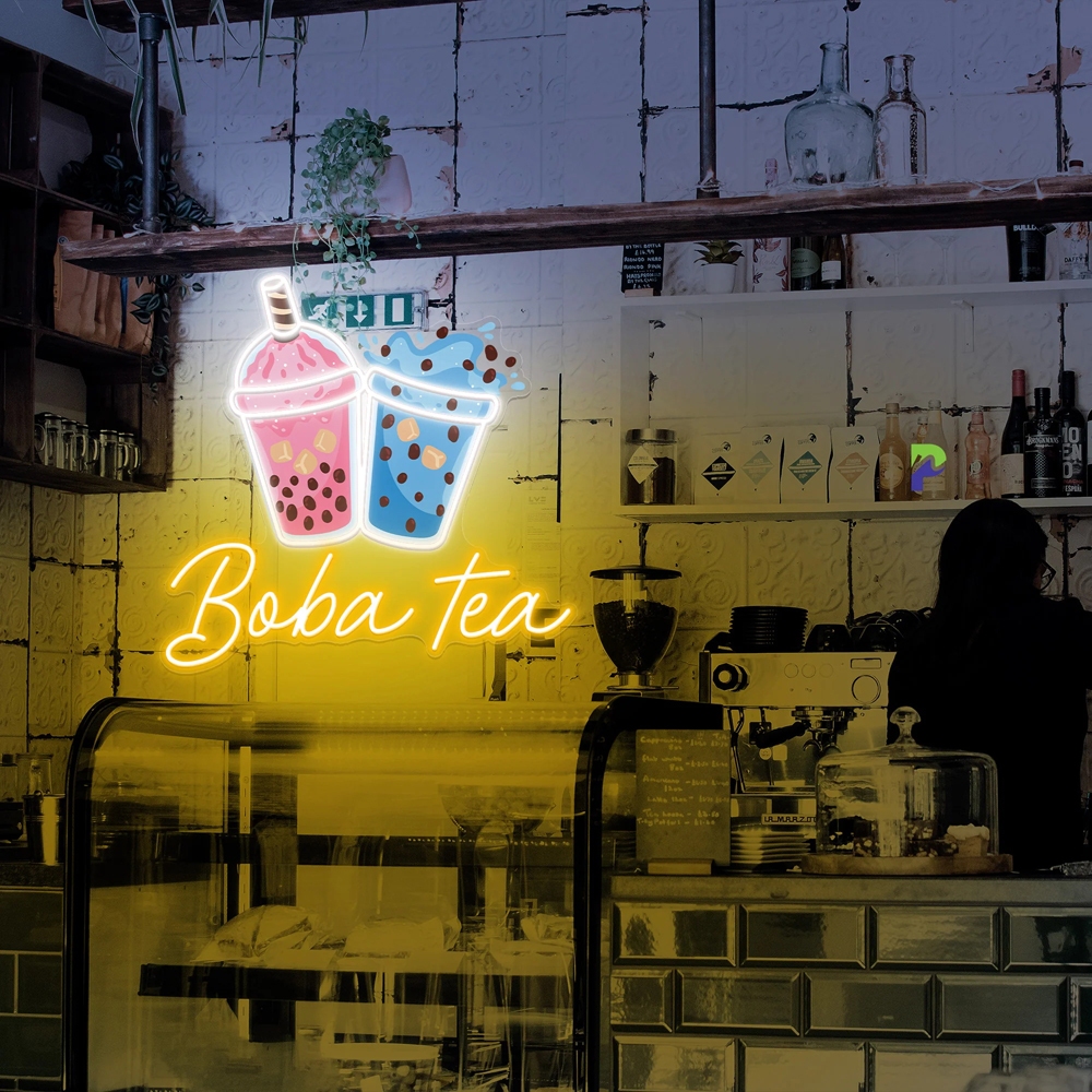 Boba Tea Sign Neon Led Sign Custom Bubble Tea Shop Sign Milk Tea Sign ...