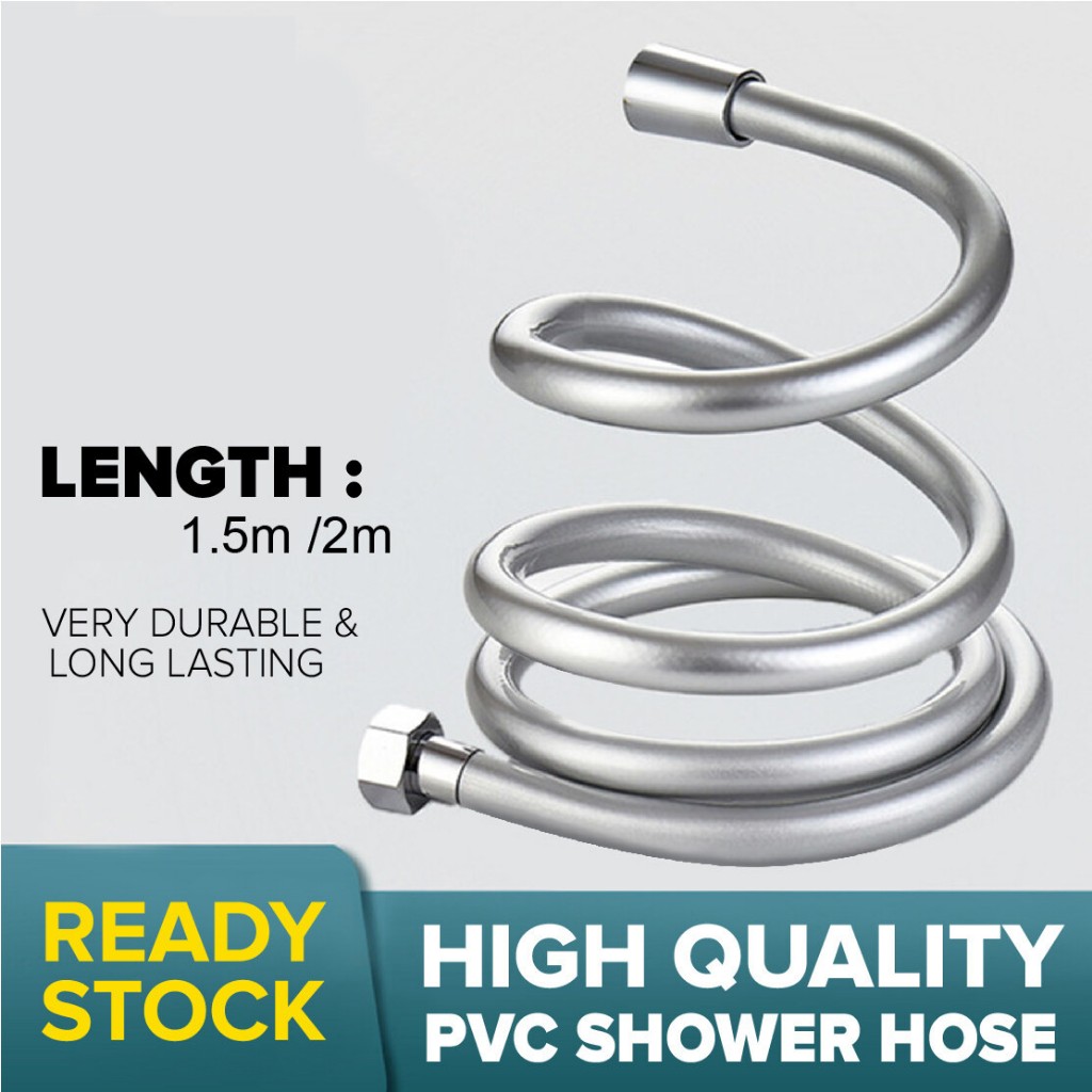 【MALAYSIA READY STOCK】Black / Silver PVC Flexible Tube Hose with Brass ...