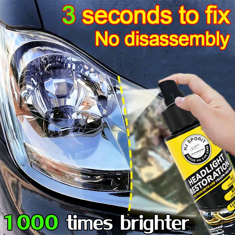 【Lights are 1,000 times brighter】 car headlamp polish car headlamp ...