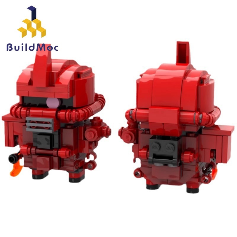 Buildmoc GUNDAM robot Model red SD Zaku robot Building Blocks Children ...