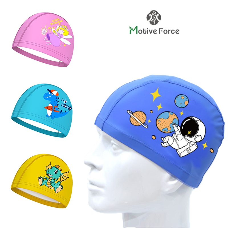 Kids both gender Cartoon Swimming Cap Cute Boys Girls Swim Pool Diving ...