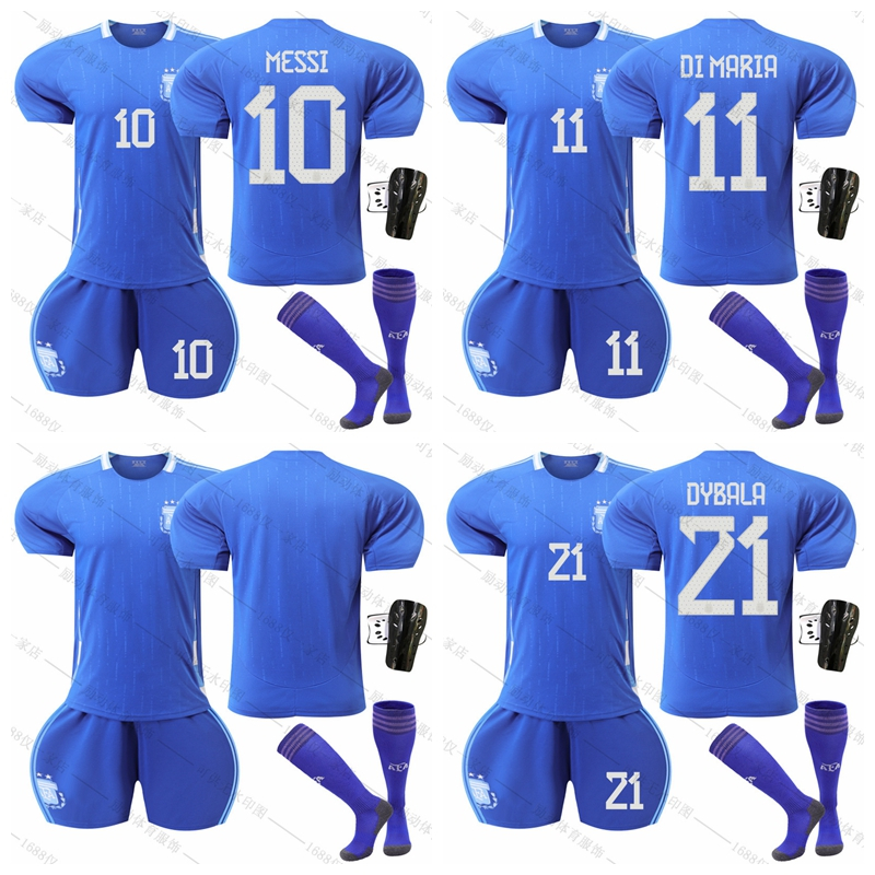 2024-25 Argentina Away Football Adult Kids Jersey Kit Lionel Messi ...