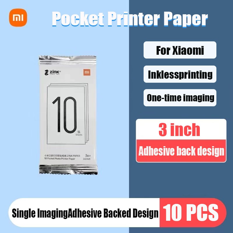 Xiaomi Pocket Printer Paper Zink 2x3 inch Photo Printing Paper Pack Of ...