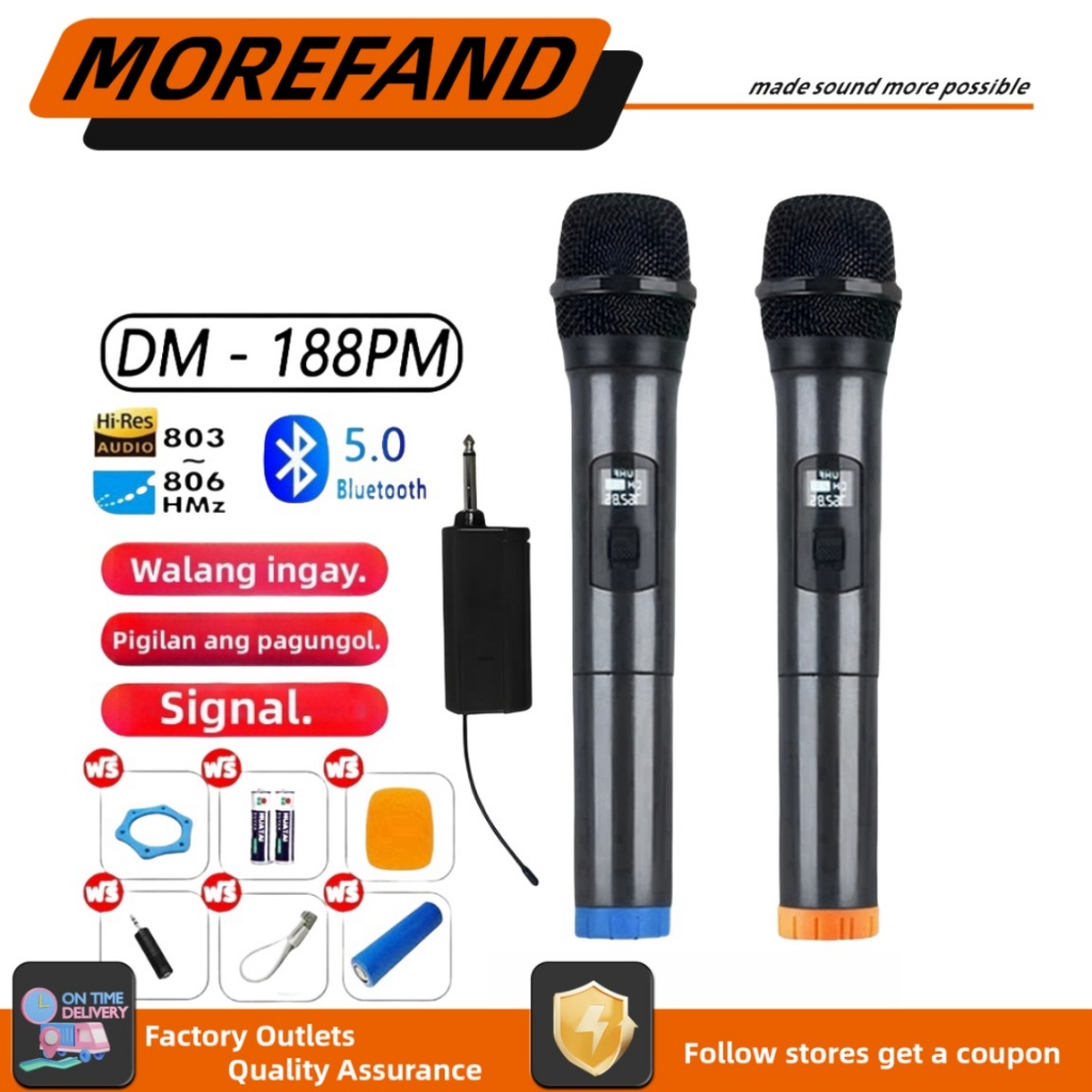 MOREFAND Wireless Microphone, Microphone , Portable Floating mic ...